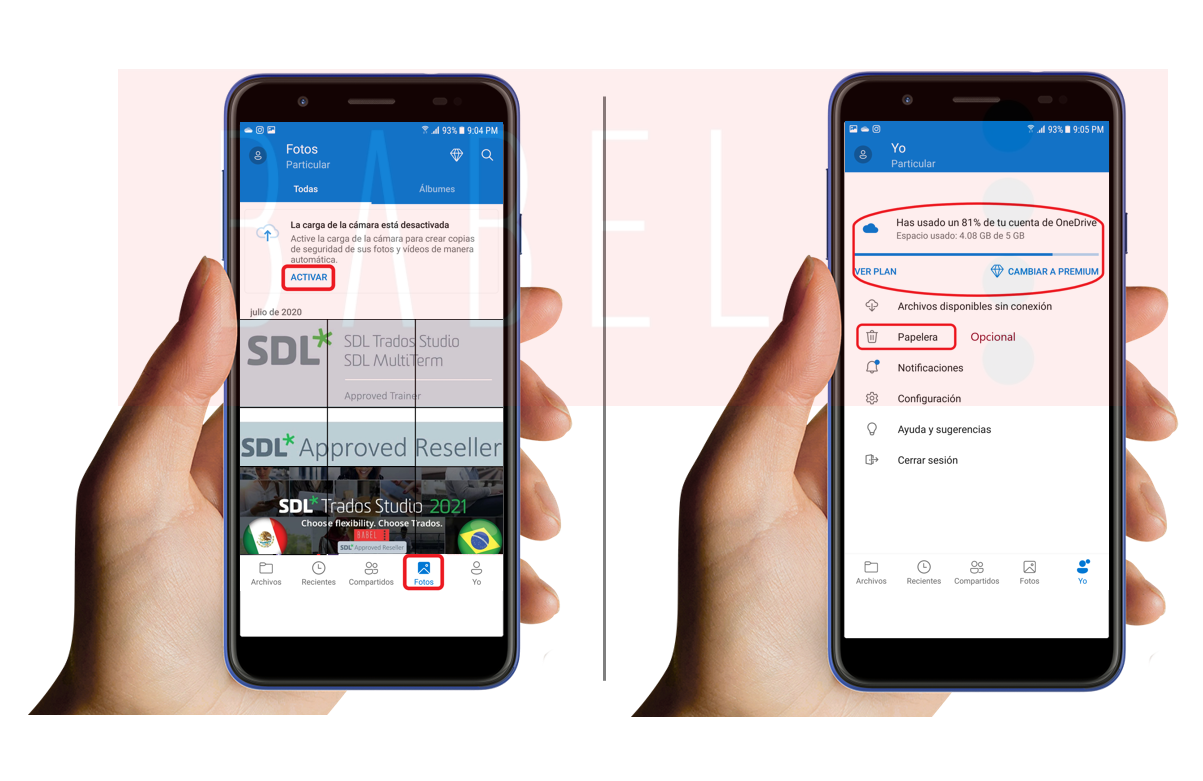 Cómo instalar y utilizar OneDrive en un dispositivo móvil. – Babel DGT